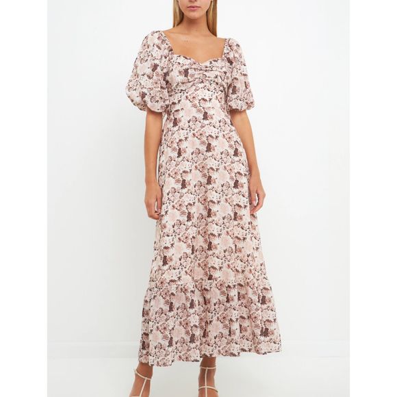 English Factory | Dresses | English Factory Linen Floral Maxi Dress ...